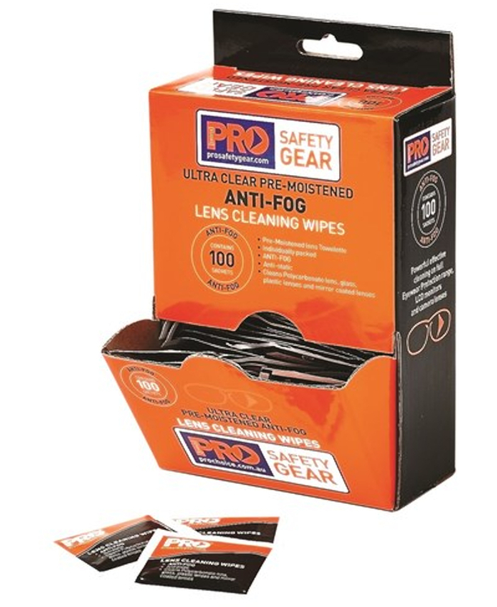 Anti-Fog Lens Wipes 100 Pack | Lens Wipes | Pro Choice Safety